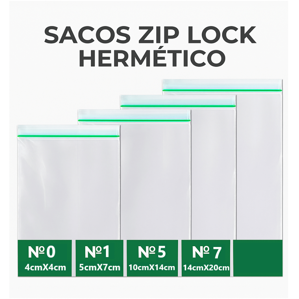 Sacos plásticos ZIPLOCK herméticos - 100 unidades alimentos livre BPA ...