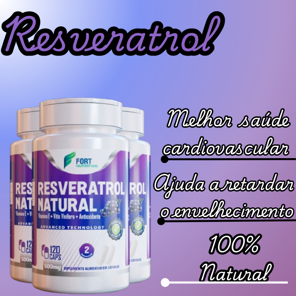 Resveratrol Natural Fort Nutrition 120 cápsulas | Saúde e Qualidade ...