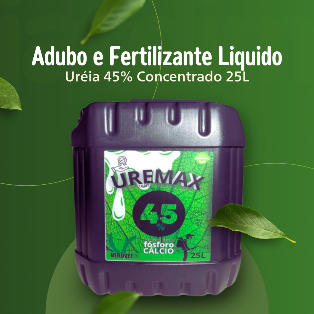Fertilizante Adubo Líquido Ureia 45% Concentrado Uremax Verde Vet para ...