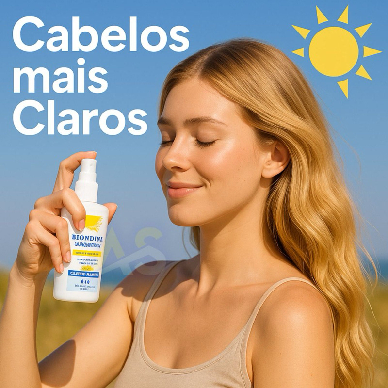 Spray Clareador de Cabelo Capilar Natural Biondina | Efeito Iluminado ...