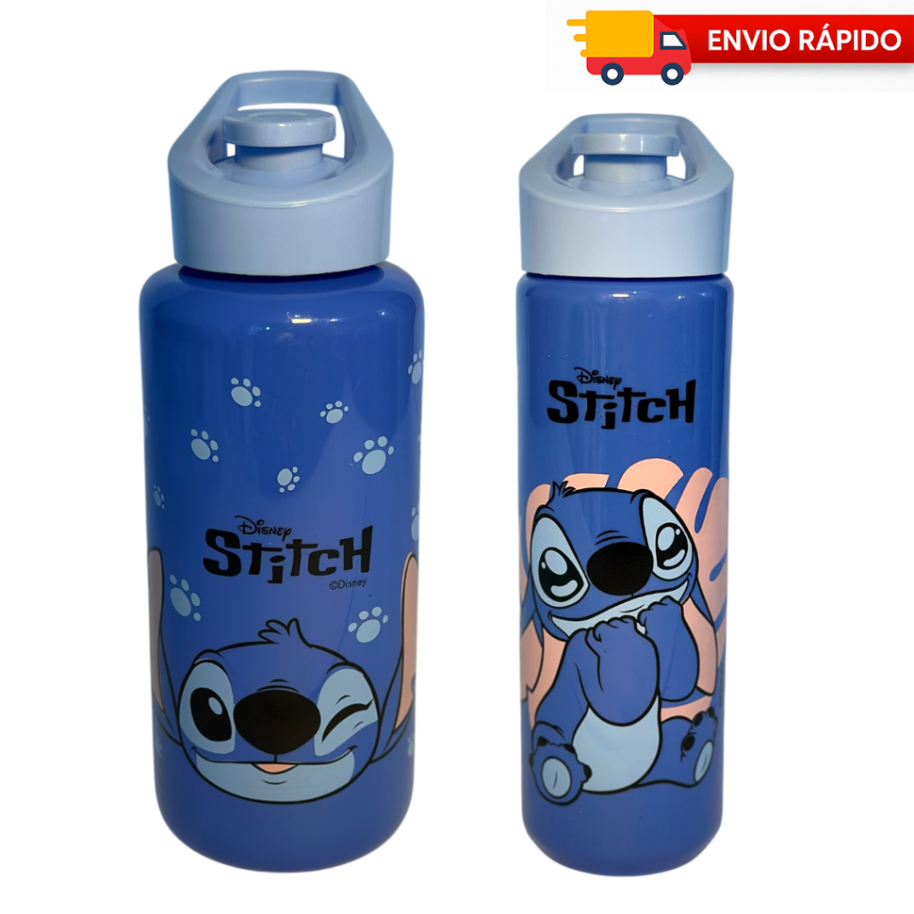 Garrafa Stitch 700ml + 1 Litro com Alça | Squeeze Infantil| BPA Free ...
