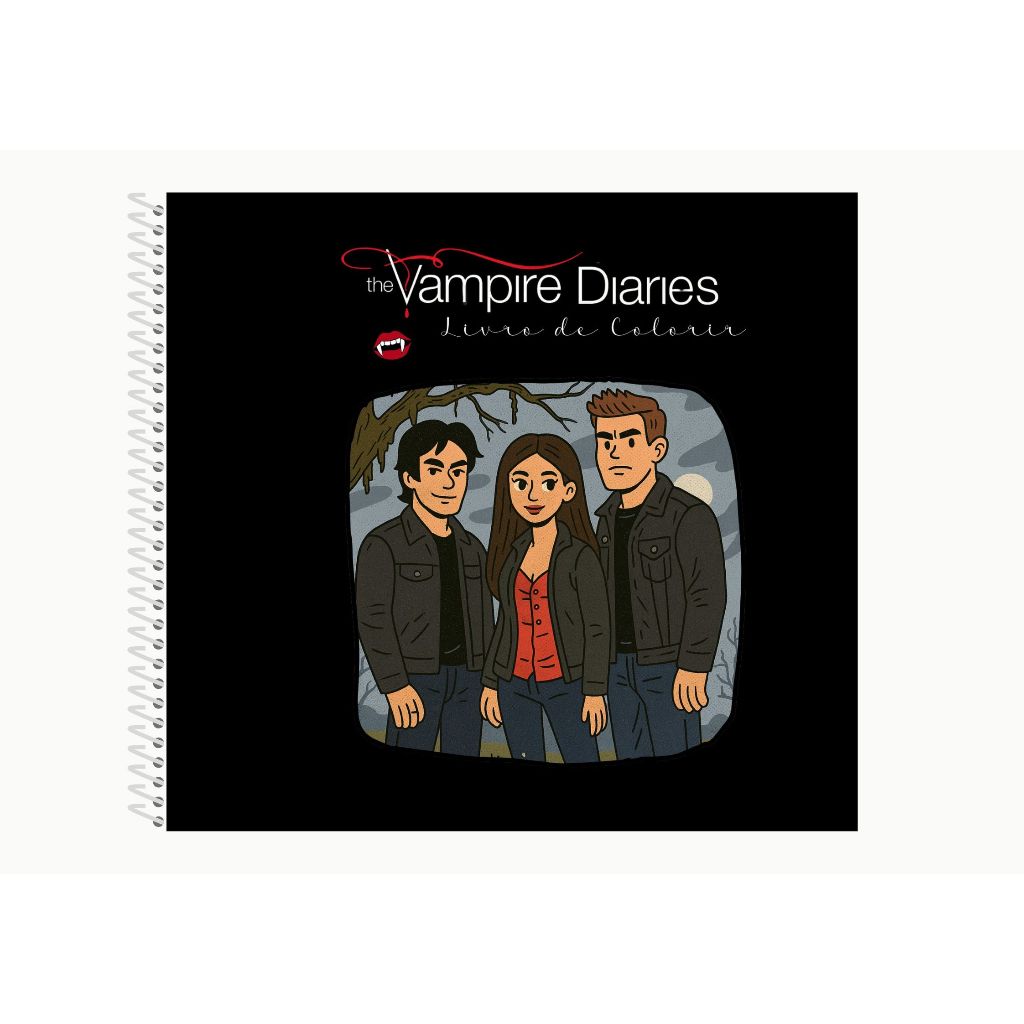 Livro de Colorir -The Vampire Diaries | Coloring Book | Edição Fofa e ...