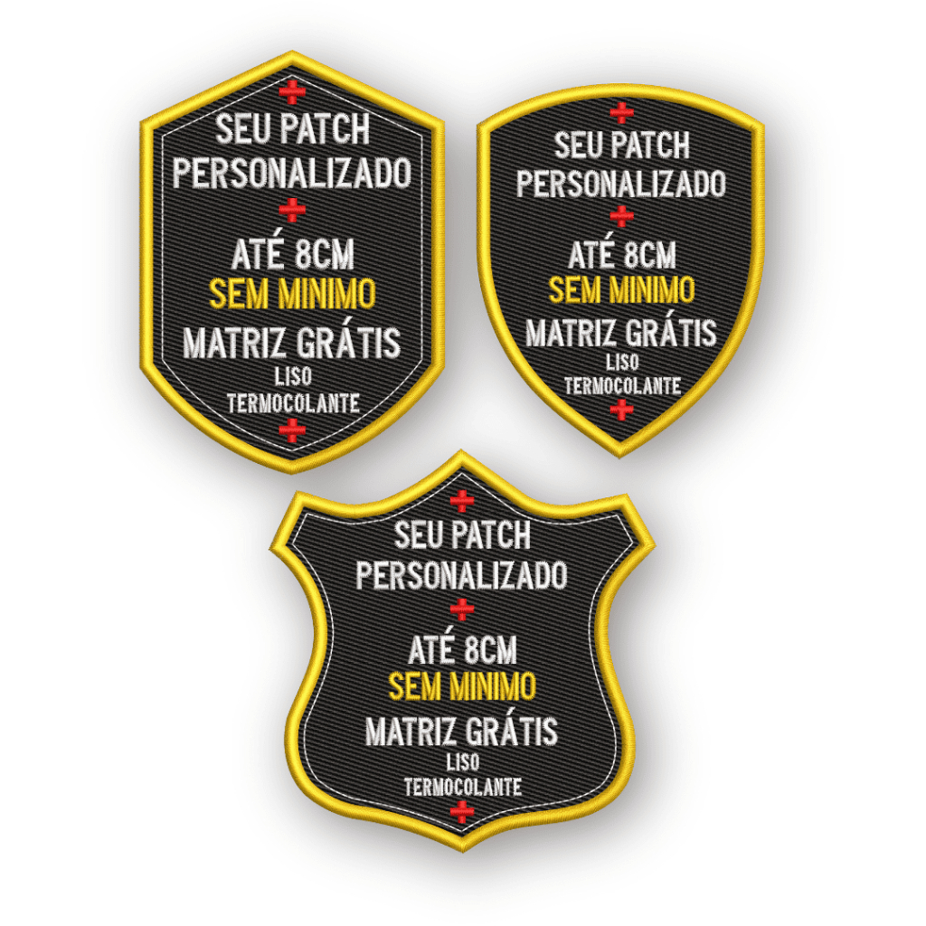 Patch Personalizado Até 8cm com Sua Logo ou Arte • Bordado com ou sem ...