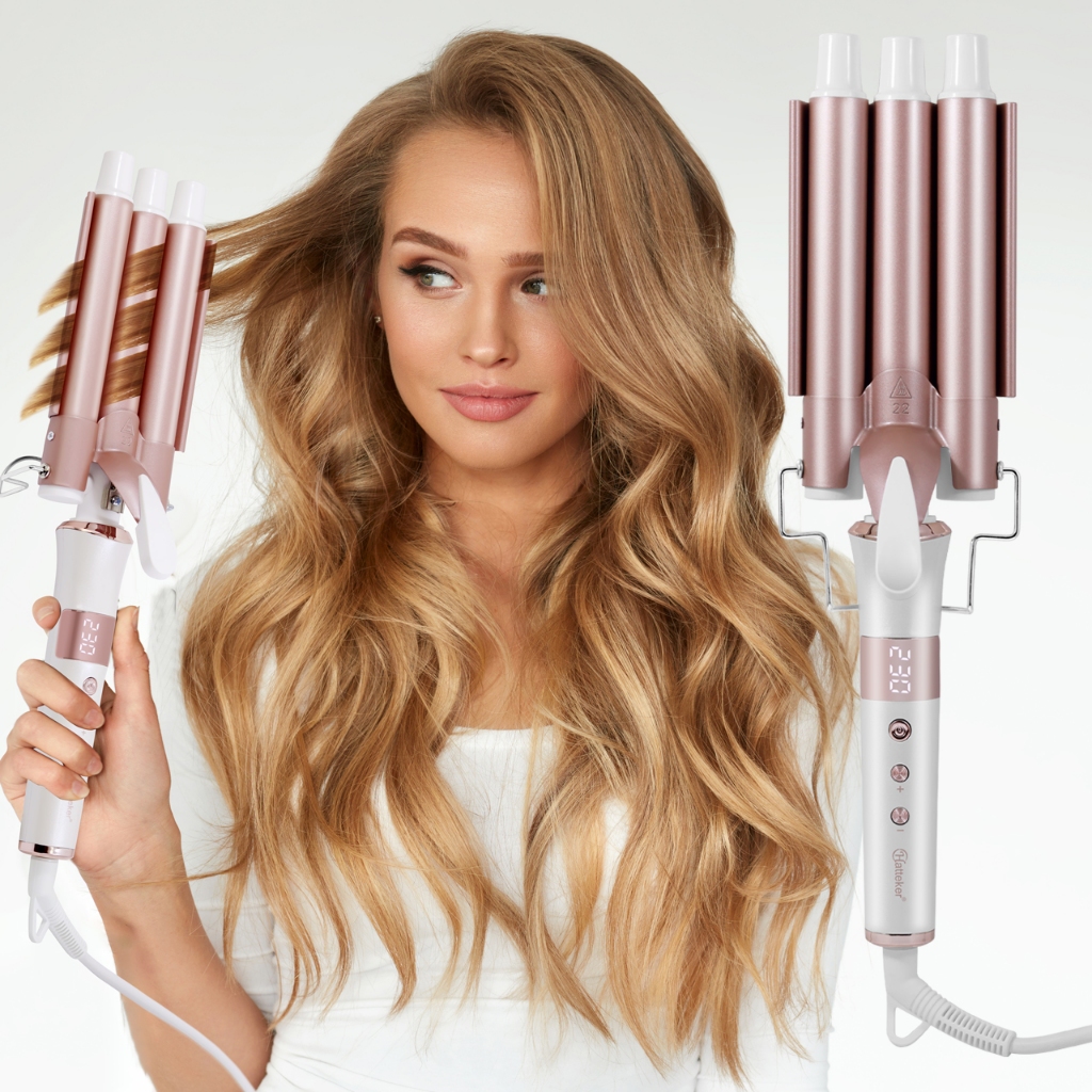 Triondas Ferramenta de Estilo de Cabelo com Três Barris Cerâmicos ...