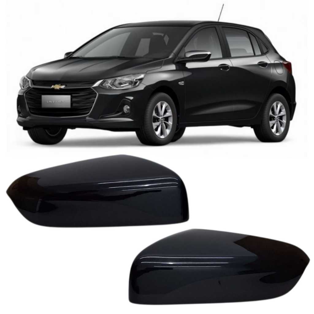Par Capa Retrovisor Onix Plus 2020 2021 2022 2023 2024 2025 Preto Sem Furo Sensor Original ...