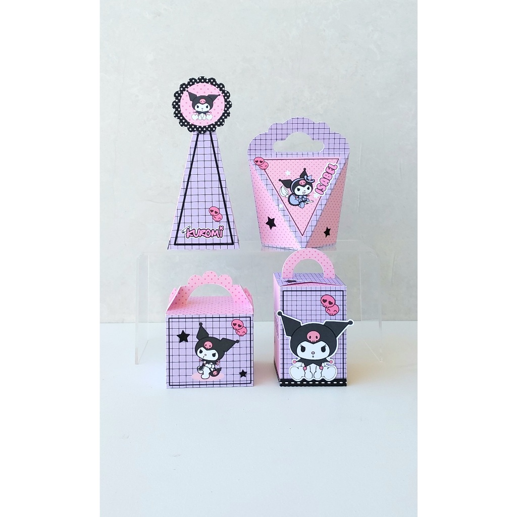 Kit Festa Kuromi PEGUE E MONTE Personalizada / Lembrancinhas / Caixa ...