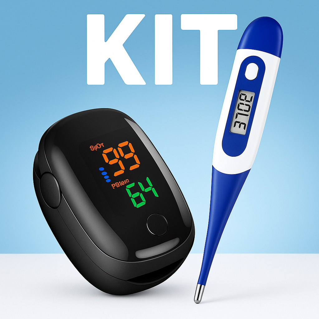 kit termometro digital e oximetro dedo digital aparelho de saturação e ...