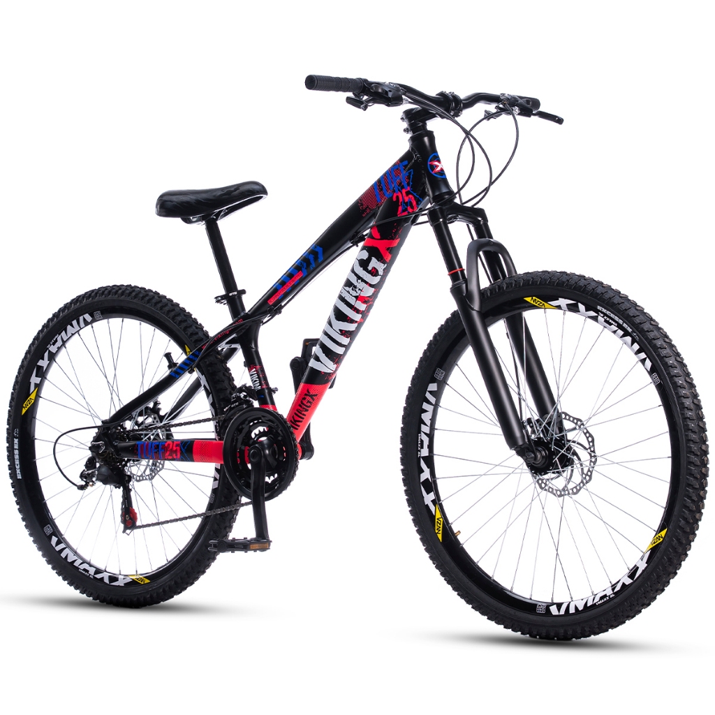 Bicicleta Mountain Bike Vikingx Freeride Tuff 25 Aro 26 aero Vmaxx Mtb Freio a disco suspensão ...