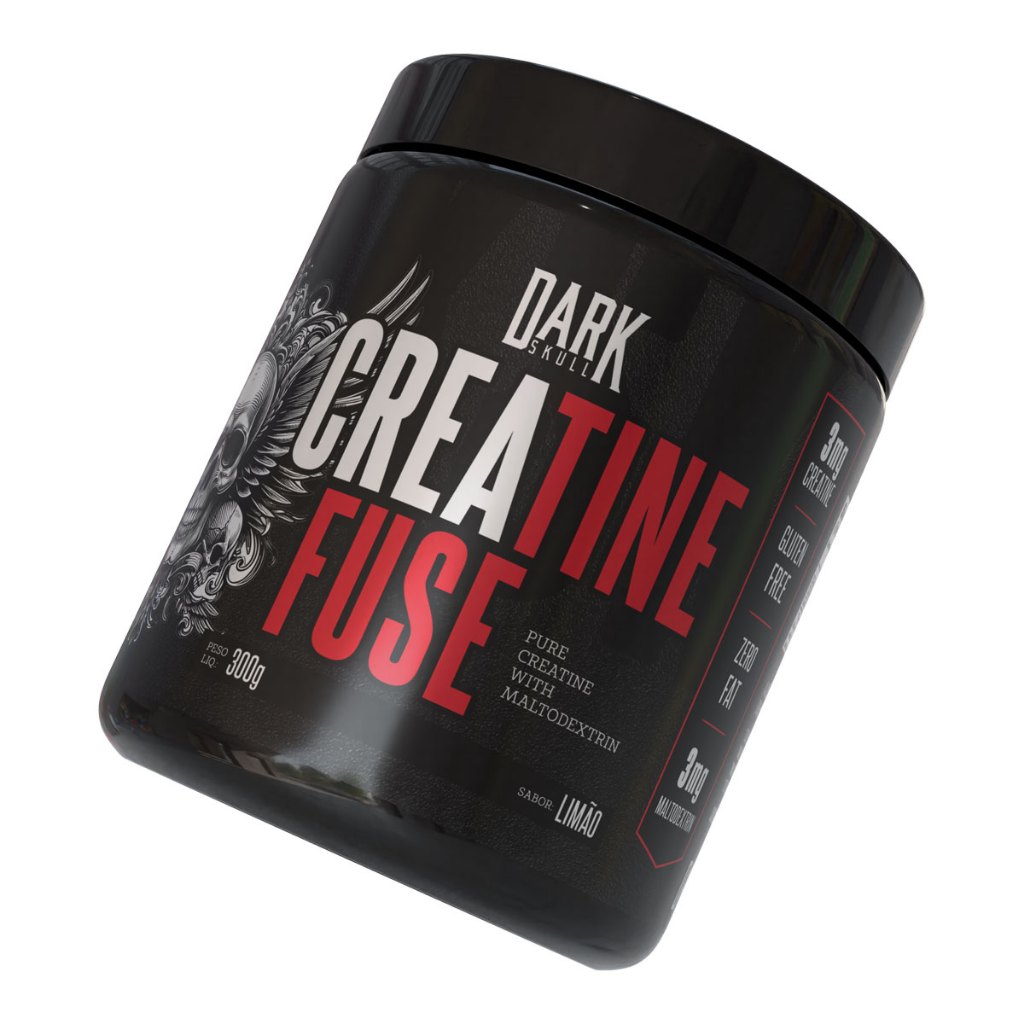Creatina Fuse 300g Rende 50 Doses Dark Skull - Igual Dark Lab e ...