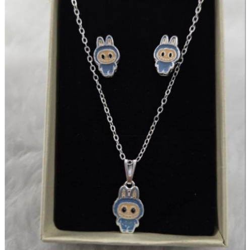 Conjunto Colar e Brinco De Labubu | Shopee Brasil