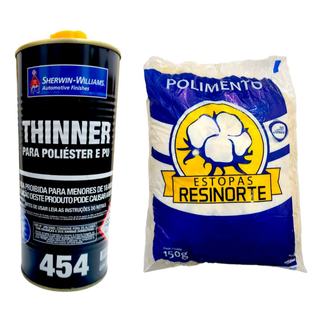 Diluente Thinner Pu 454 Poliéster Pu Dilui Isopor + Estopa Uso ...