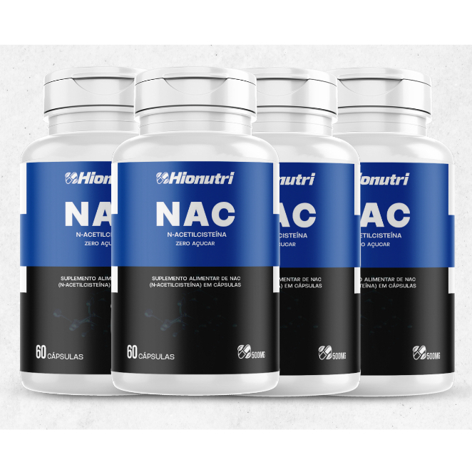 Kit 4 Potes NAC 60 Cápsulas – Leve Mais por Menos e Sinta a Diferença ...