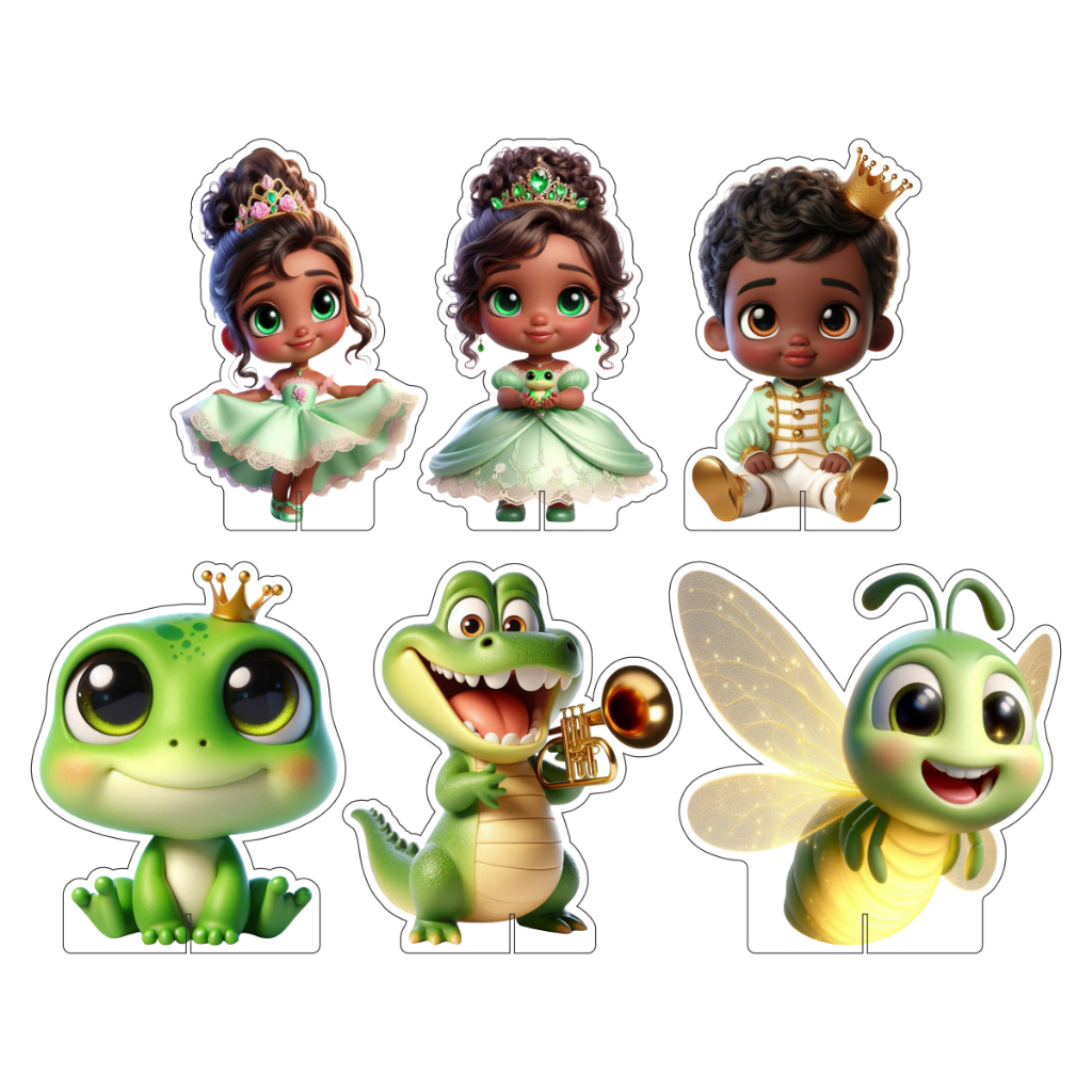 Kit Display De Mesa Festa Infantil A Princesa e o Sapo Cute 3D FC ...