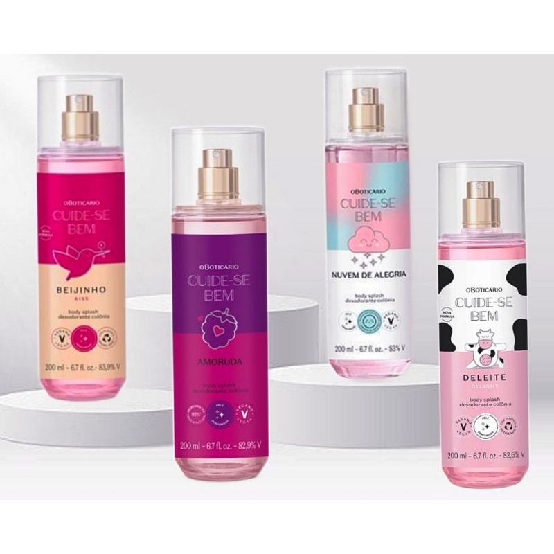 BODY SPLASH MORANGO E LEITE CUIDE-DE- SE BEM O BOTICÁRIO | Shopee Brasil