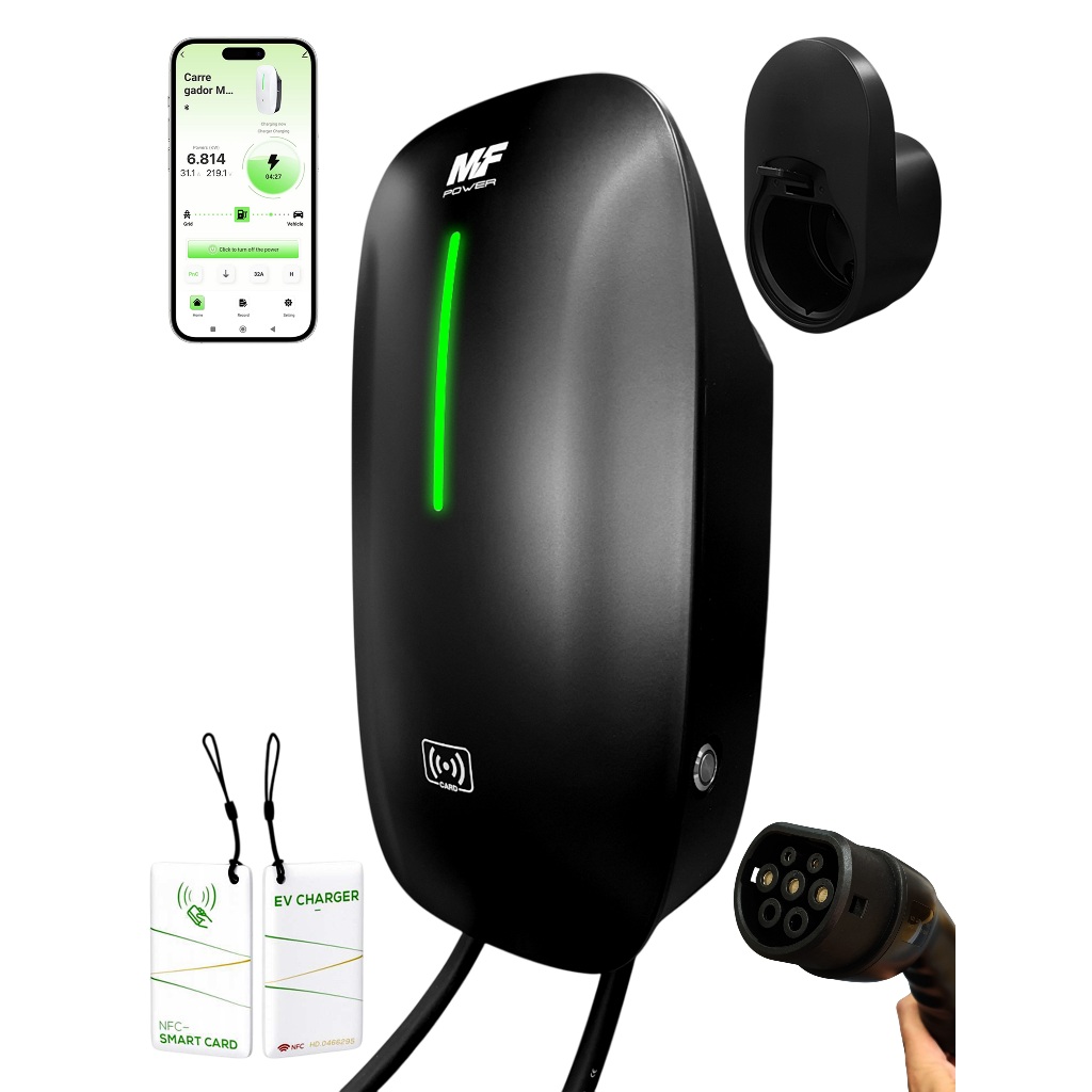 Carregador Universal Para Híbrido Elétrico MF Power Wallbox 7kW 220V ...