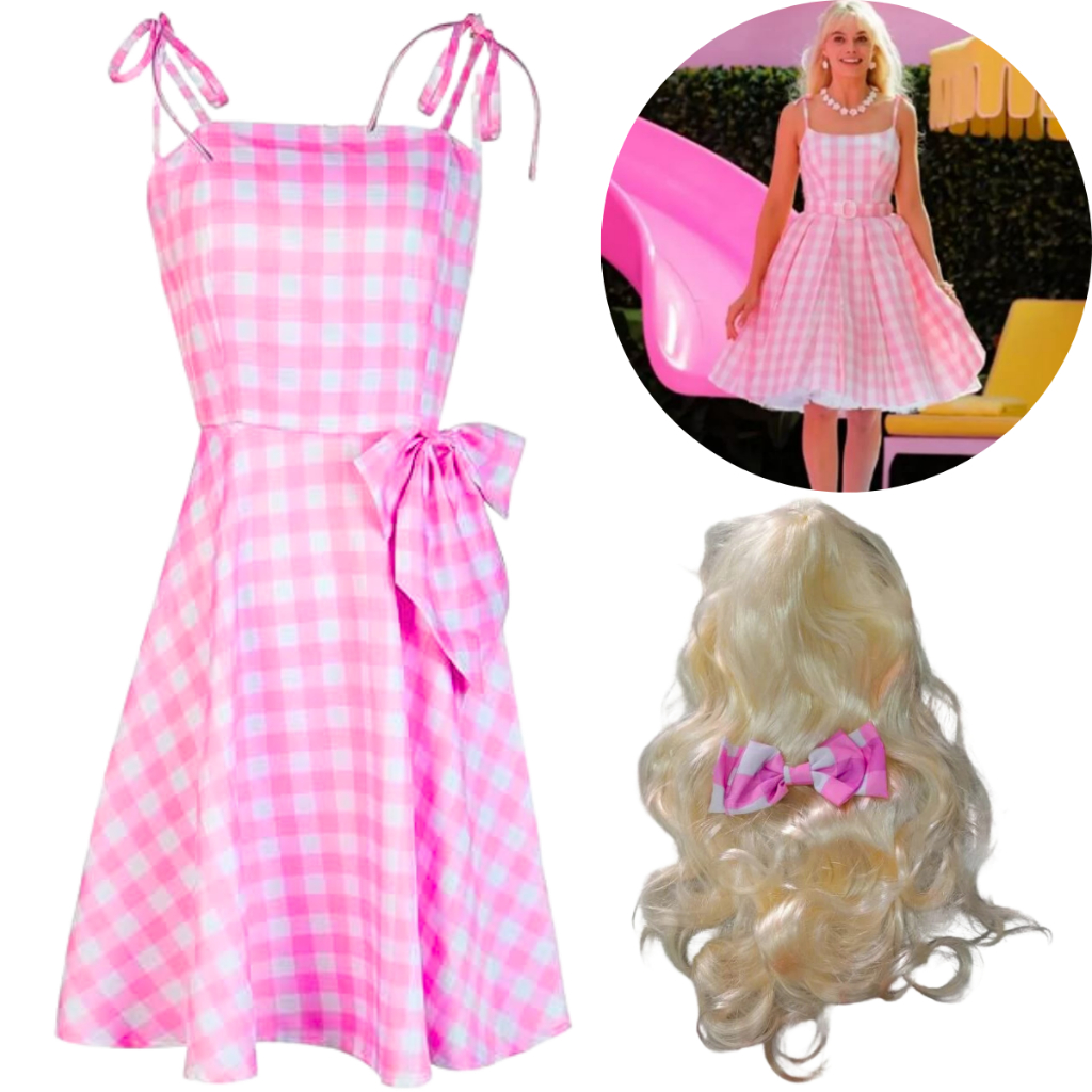 Vestido Fantasia Da Barbie Adulto Rosa Com Peruca Loira - Carnaval ...
