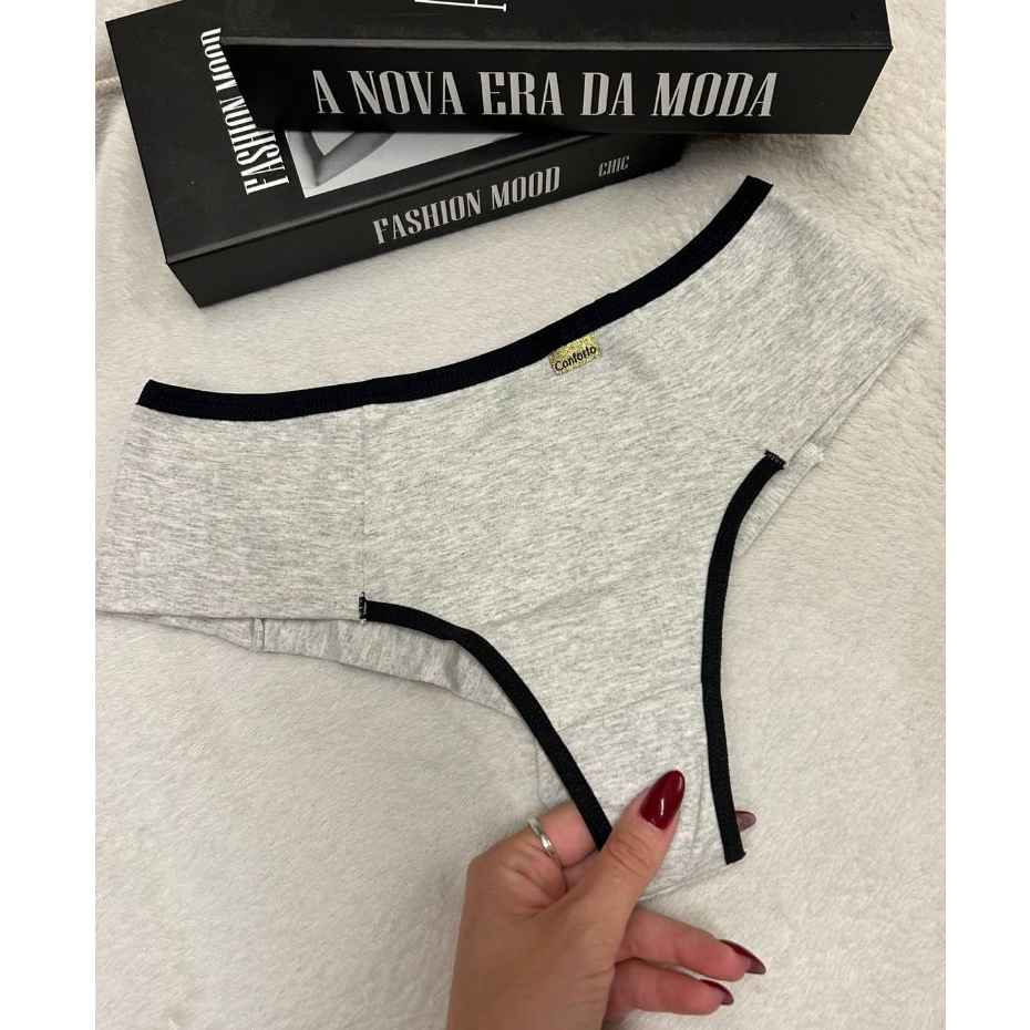 Kit 4 Calcinha de Algodão Cós largo Fio Duplo Pala Dupla | Lingerie ...