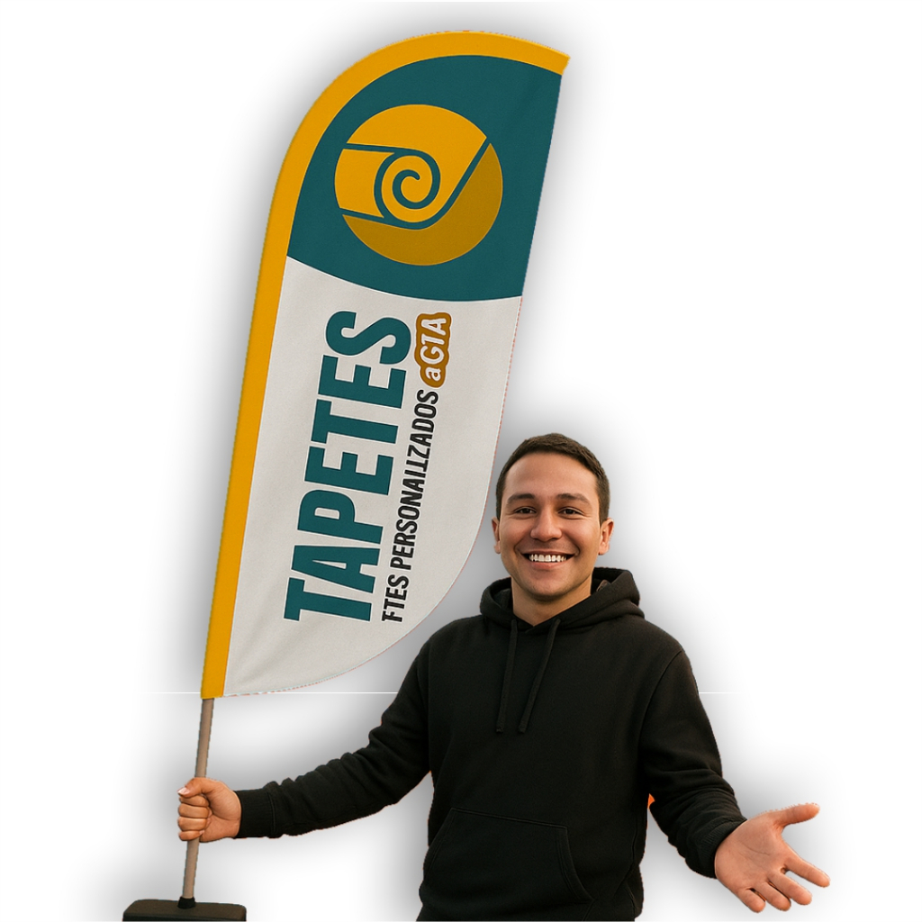 WIND BANNER 2M COMPLETO PERSONALIZADO COM BANDEIRA DUPLA FACE+HASTE EM ...