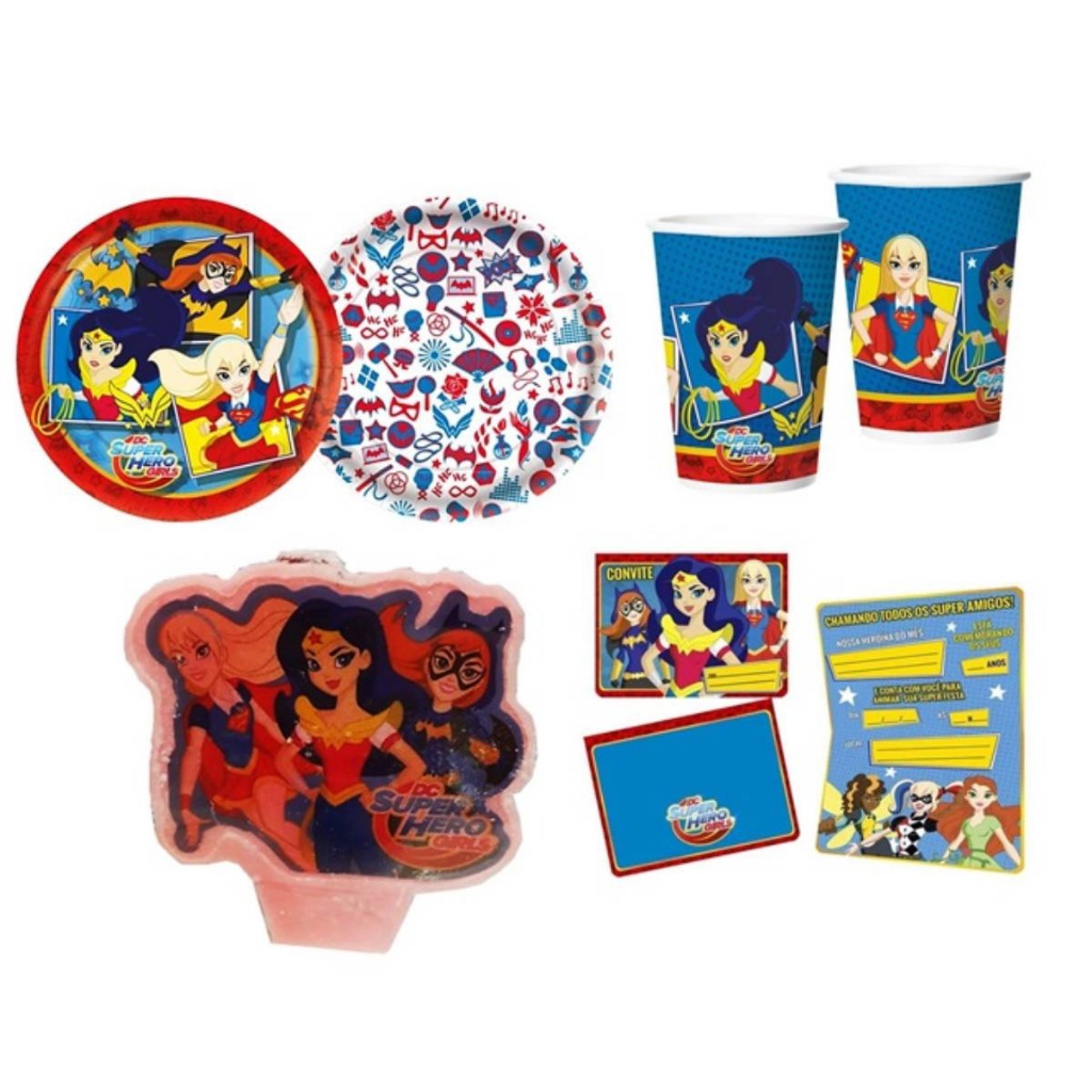 Kit Festa DC Super Girls C/4 Itens | Shopee Brasil