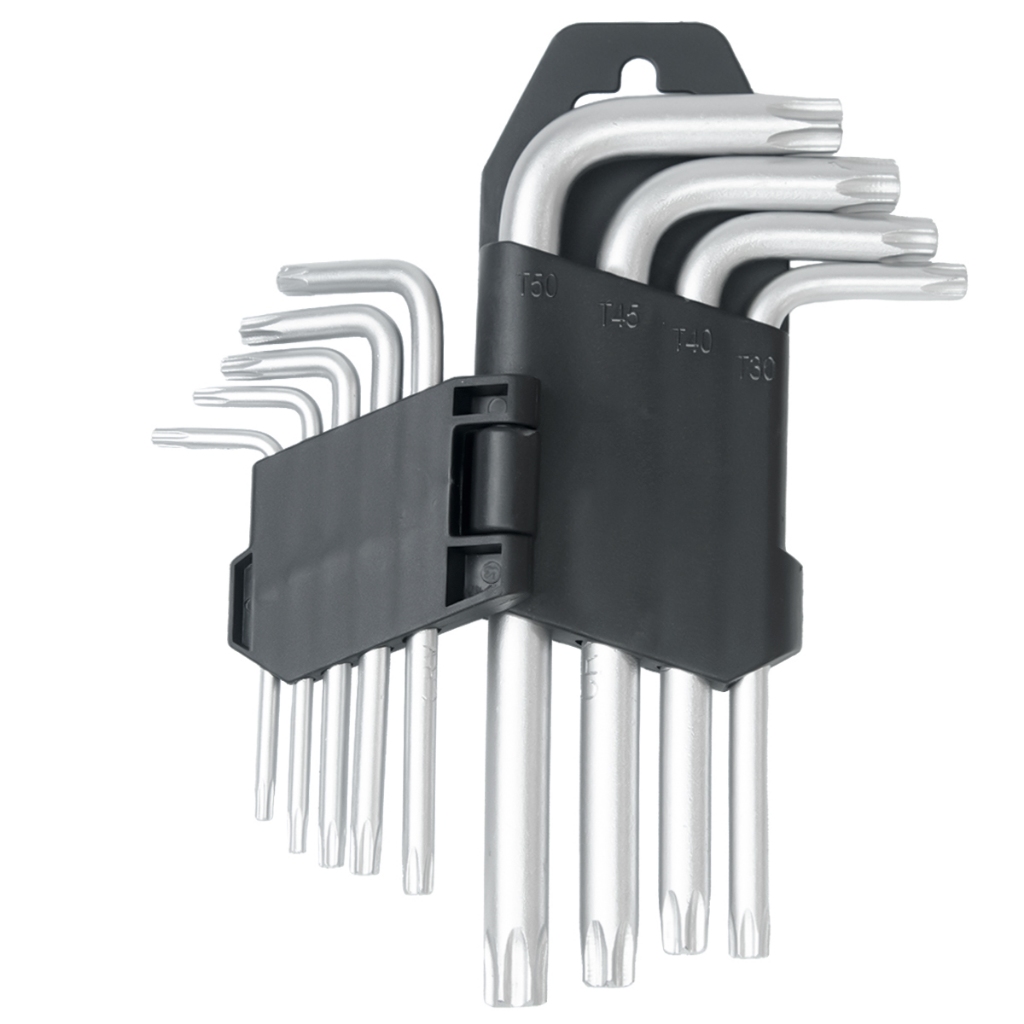 Jogo de Chave Torx Torque Curta 9 Peças Chave L com Furo Guia T10 - T50 ...