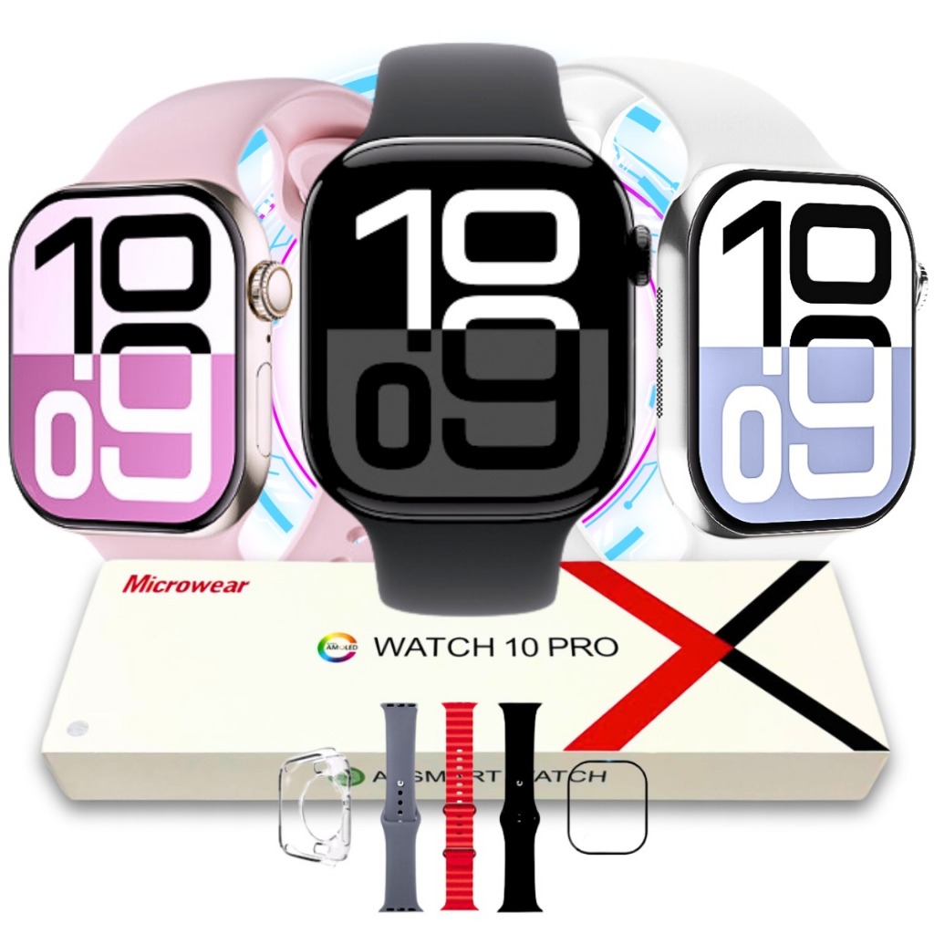 Smartwatch W10 Serie 10 Microwear 47mm Original Chat GPT Armazena 1GB ...