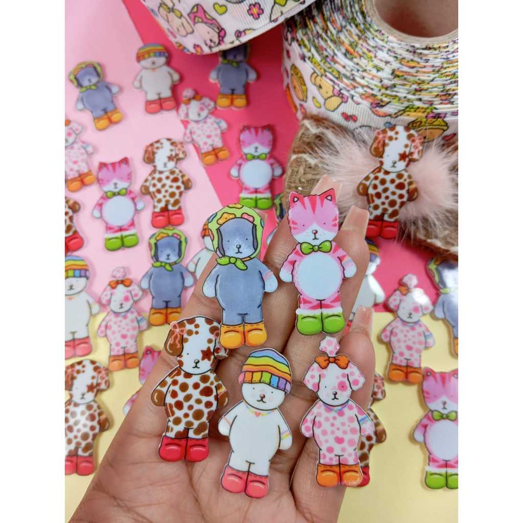 Aplique personagens corpo inteiro bob gods coloridos 5 pçs | Shopee Brasil