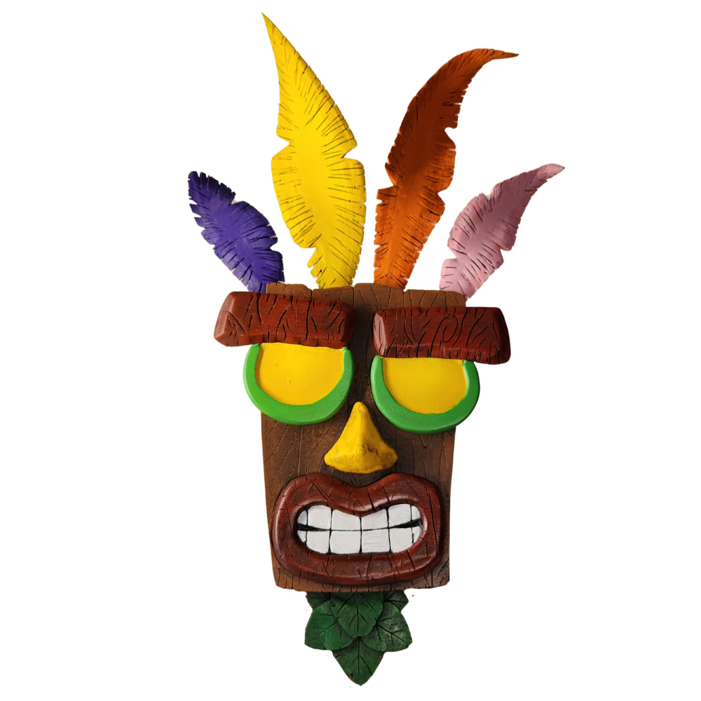 Mascara Aku Aku - Crash bandicoot. Quadro 3D (com suporte de parede ...