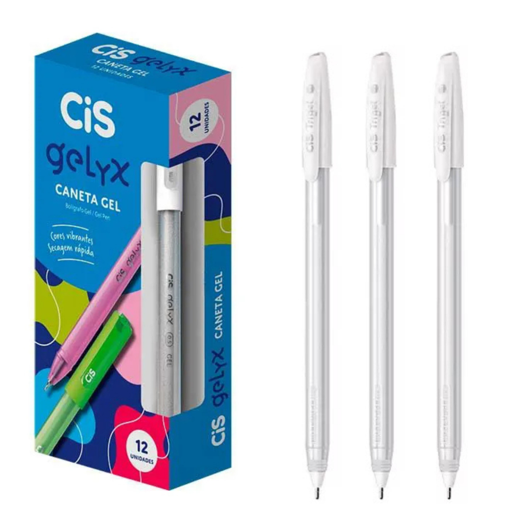 Kit Caneta Em Gel Branca Cis Para Detalhar Desenhos Bob Guds | Shopee ...