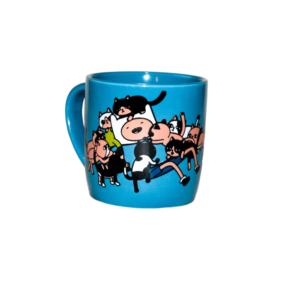 Caneca Hora de Aventura Finn Gatinhos Its Milk Time Cerâmica Oficial ...