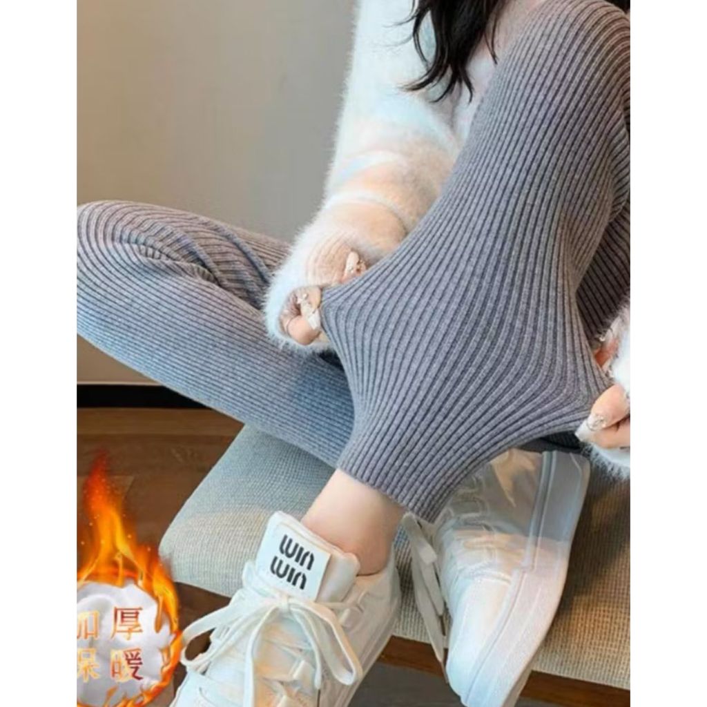 Calça /Legging Canelada Termica Feminina Flanelado Basico Para Frio e ...