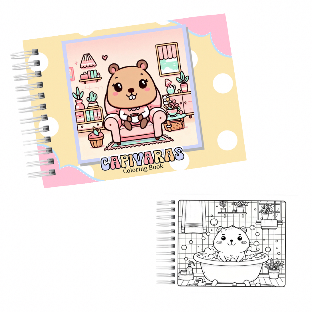 Livro de colorir Capivara | Shopee Brasil
