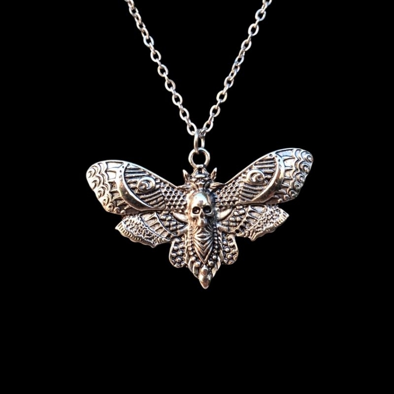 Colar Moth mistico mariposa caveira Acherontia atropos goth gotico ...