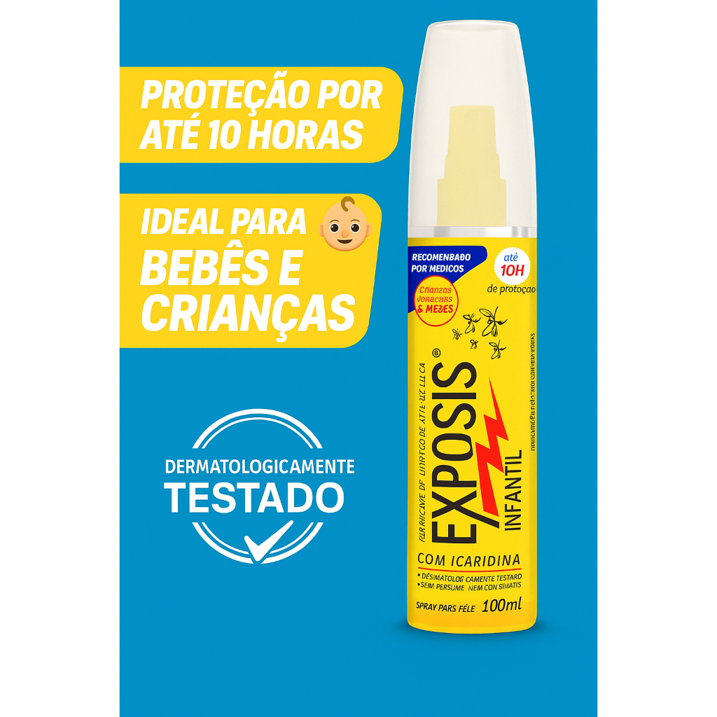 Repelente Exposis Infantil Spray 100ml – Proteção 10h | Bebê + Crianças ...