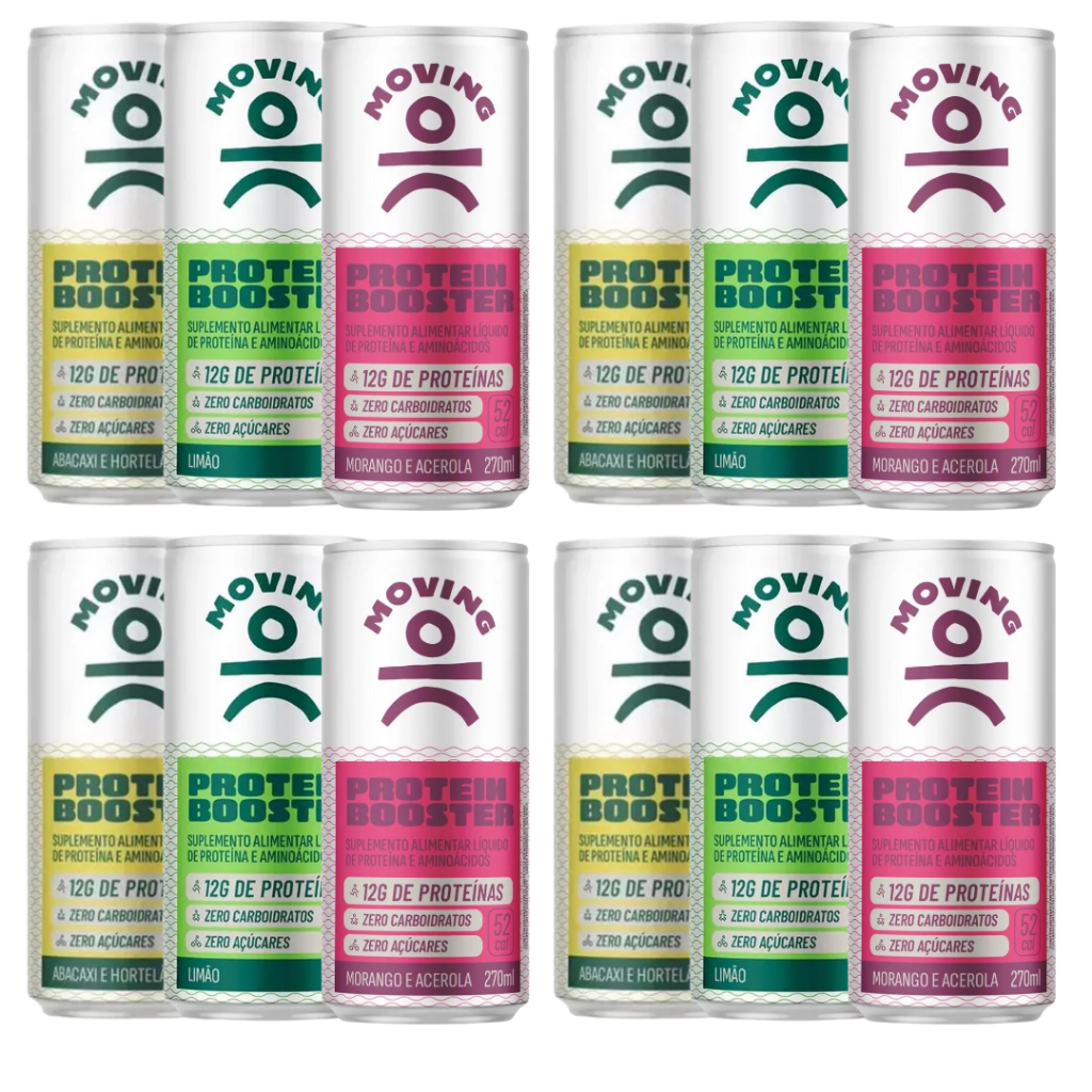 Moving Protein Booster 12g Proteína Zero Açúcares Pack 12x270ml ...