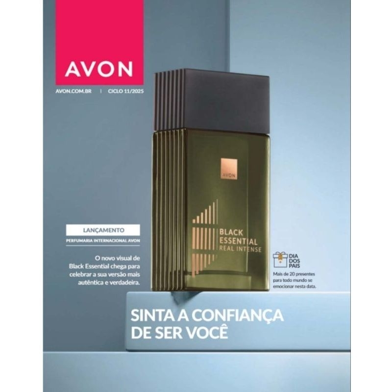 black essential real intense da avon 100ml | Shopee Brasil