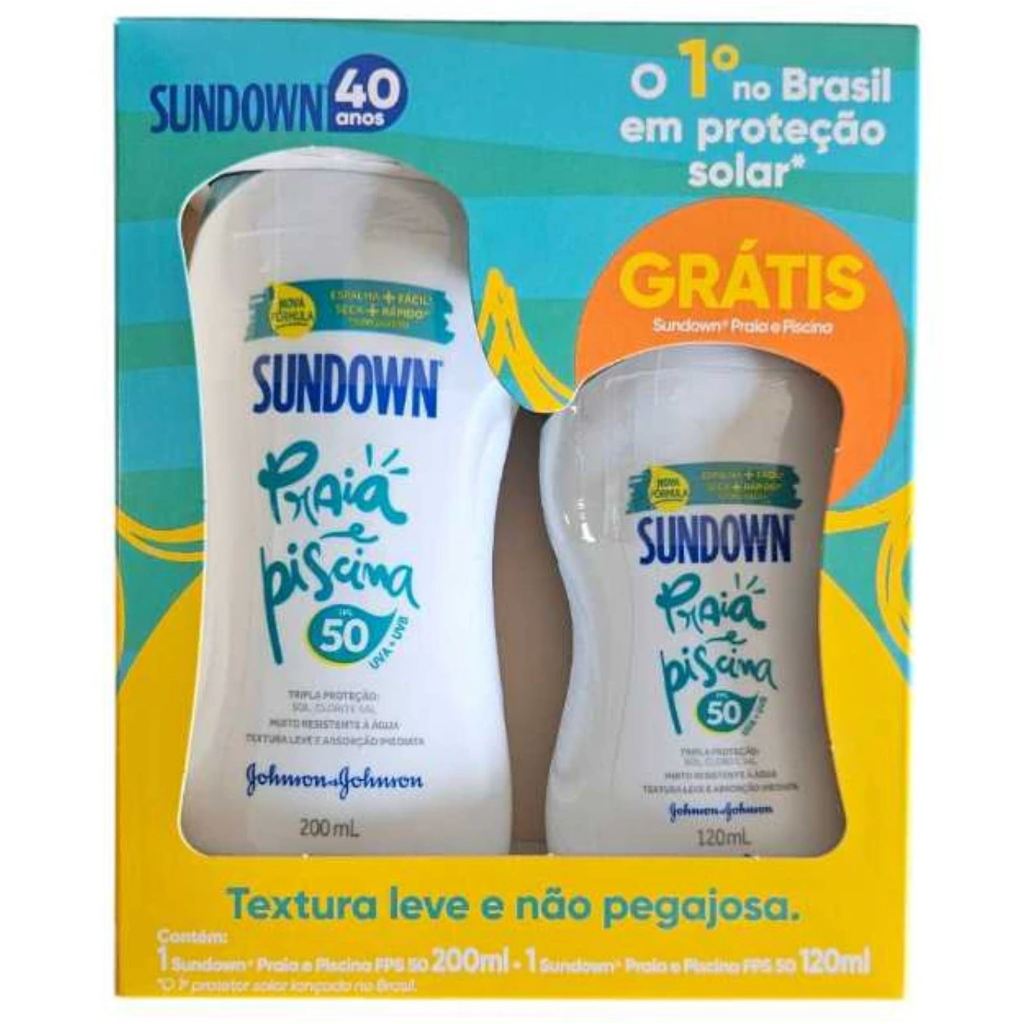 Protetor Solar Sundown KIT FPS50 Praia e Piscina | Shopee Brasil