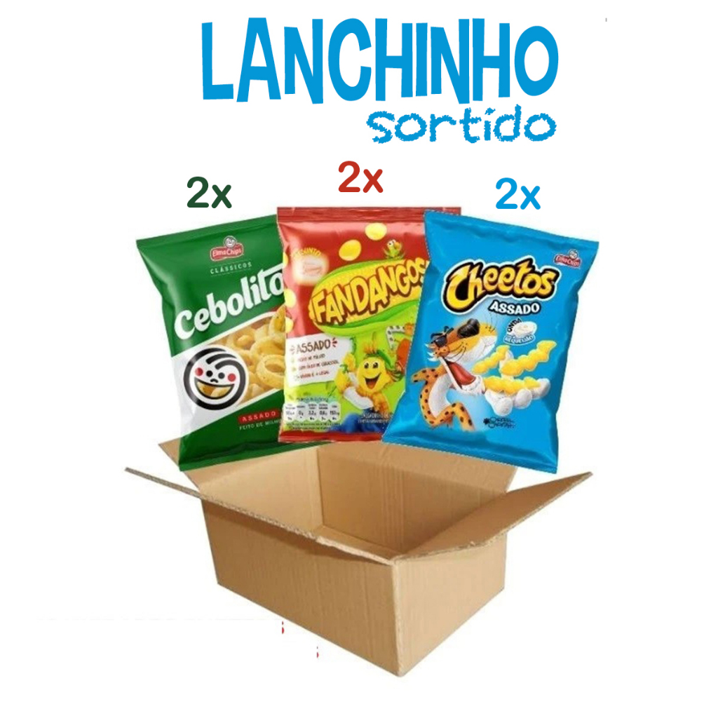 Kit Salgadinhos Lanchinho Sortido 6 Unidades 138g Elma Chips Festa ...