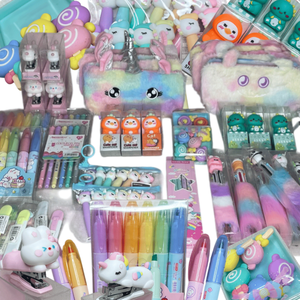 Kit Papelaria Criativa Fofa Kawaii C/ 11 Itens Decorativo | Shopee Brasil