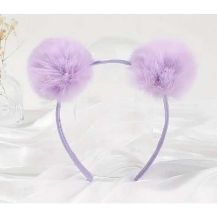 kit 2 tiara de pom pom pelucia maria clara/poliana arco de cabelo moda ...
