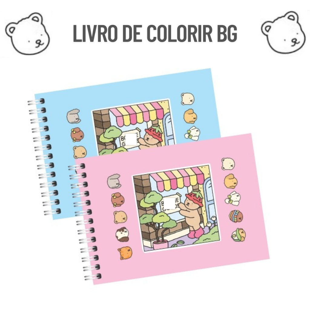 Livro de Colorir Bob Good Capa Dura 50 Folhas 180g Pintura Caderno de ...