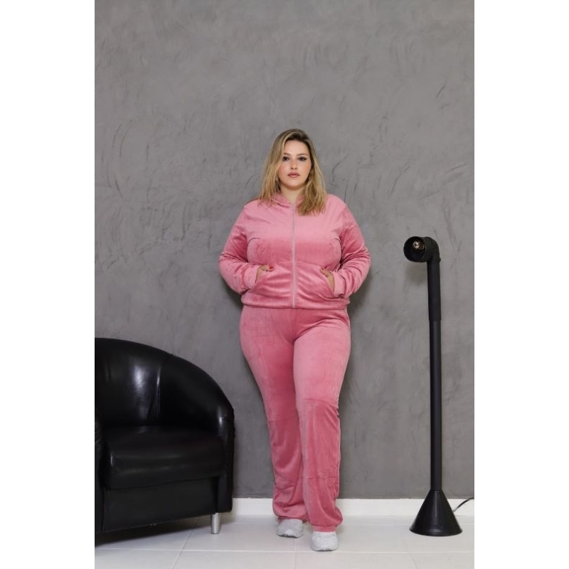 Conjunto Veludo Plush Plus Size | Shopee Brasil
