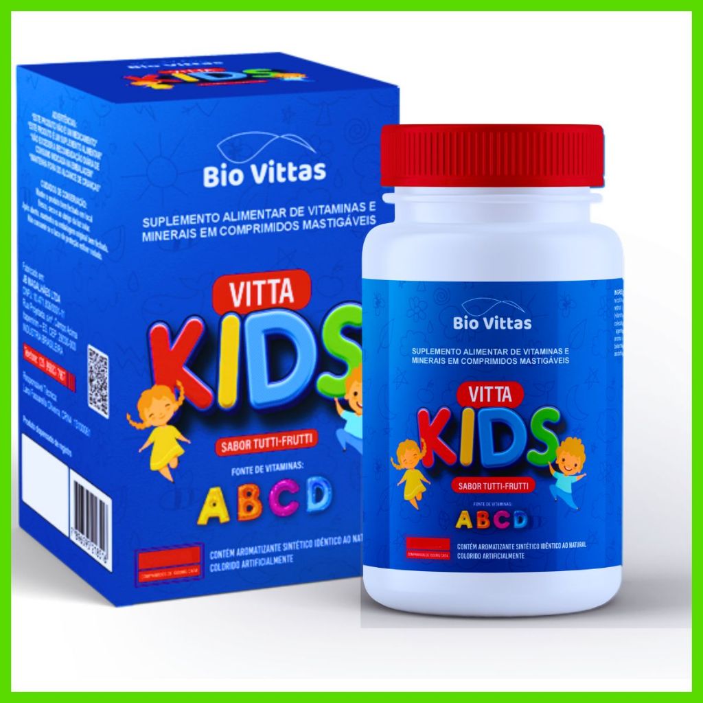 Multivitaminico Vitta Kids sabor Tutti Frutti - Bio Vittas | Shopee Brasil
