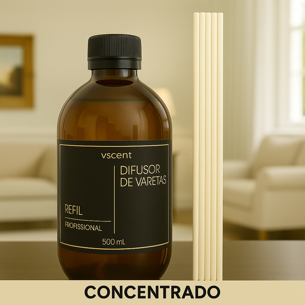 Refil Difusor de Varetas Super Concentrado + Kit Varetas de Fibra 500 ...