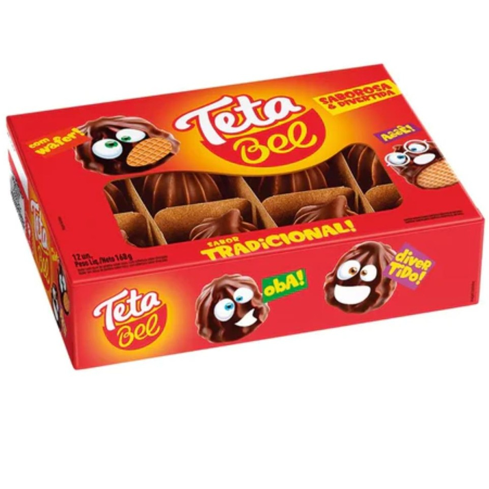 Teta de Nega Ao Leite Tradicional 12 Un 168g - TetaBel | Shopee Brasil