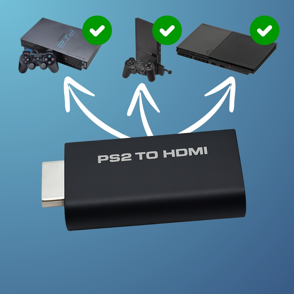 Adaptador PS2 para HDMI conversor PS2 to HDMI alta definição 1080i AV ...