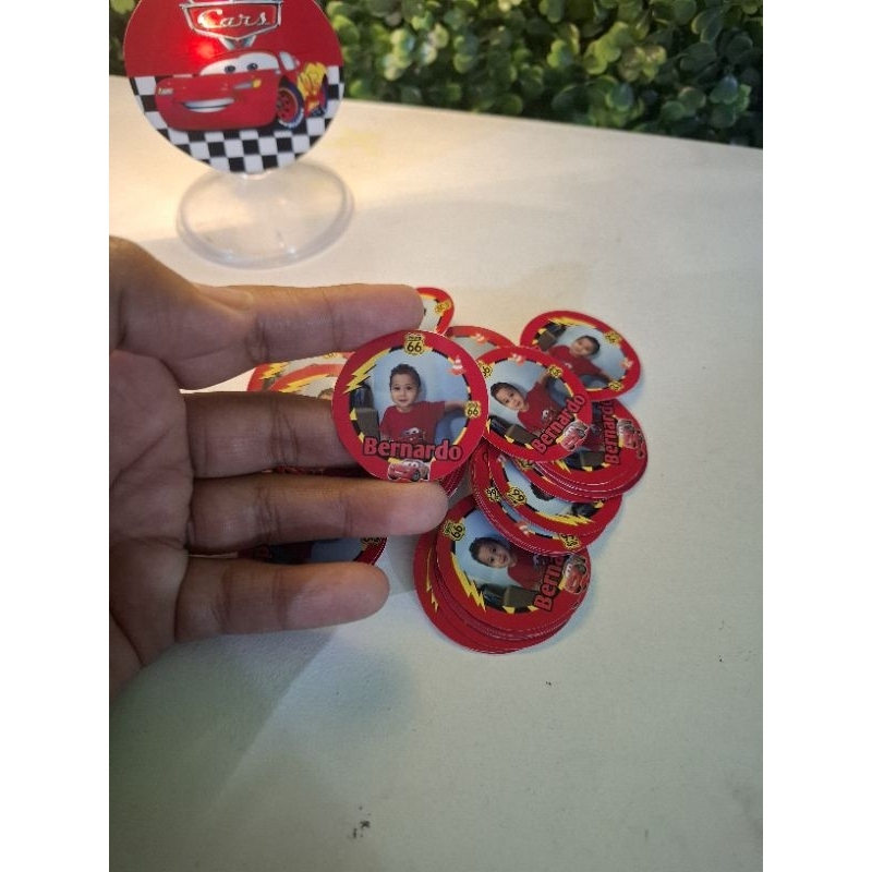 Adesivo / Tag Redondo 4x4 relampago mcqueen / Tag lembrancinhas ...