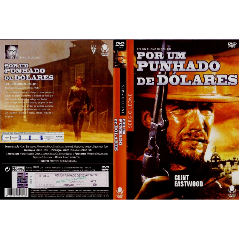 Por um Punhado de Dólares Clint Eastwood DUBLADO E LEGENDADO | Shopee ...