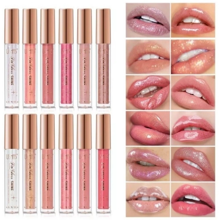 Gloss Brilho Labial Hidratante Lip Shine - USHAS | Shopee Brasil