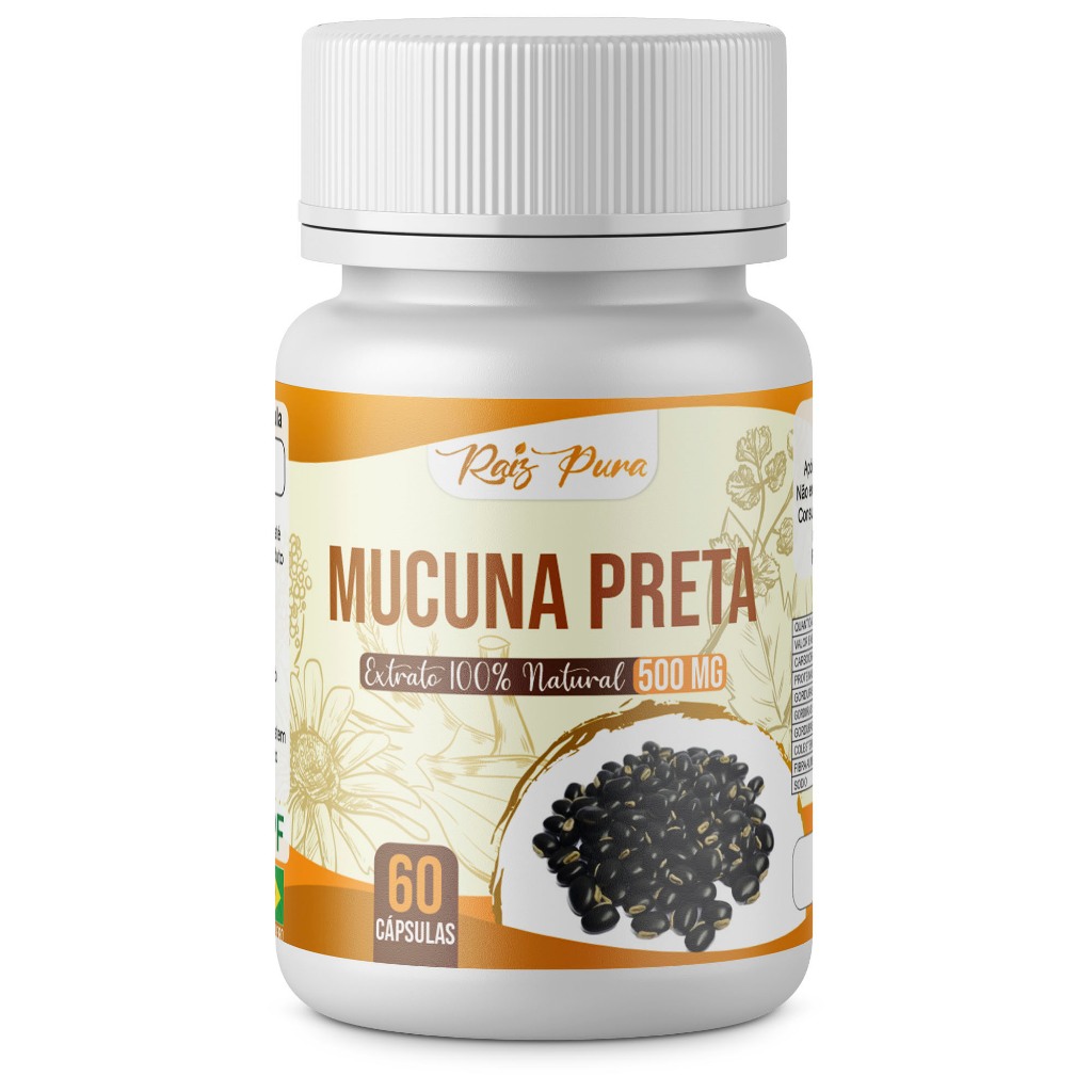 Mucuna Preta | 500 Mg - 60 cápsulas (Mucuna Pruriens) | Shopee Brasil