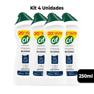 CIF 250ml limpeza Milagrosa Tradicional limpeza pesada Sapólio Cremoso ...